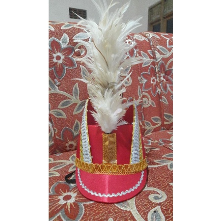 Jual Topi mayoret sayap dan bulu hias bisa custom warna | Shopee Indonesia
