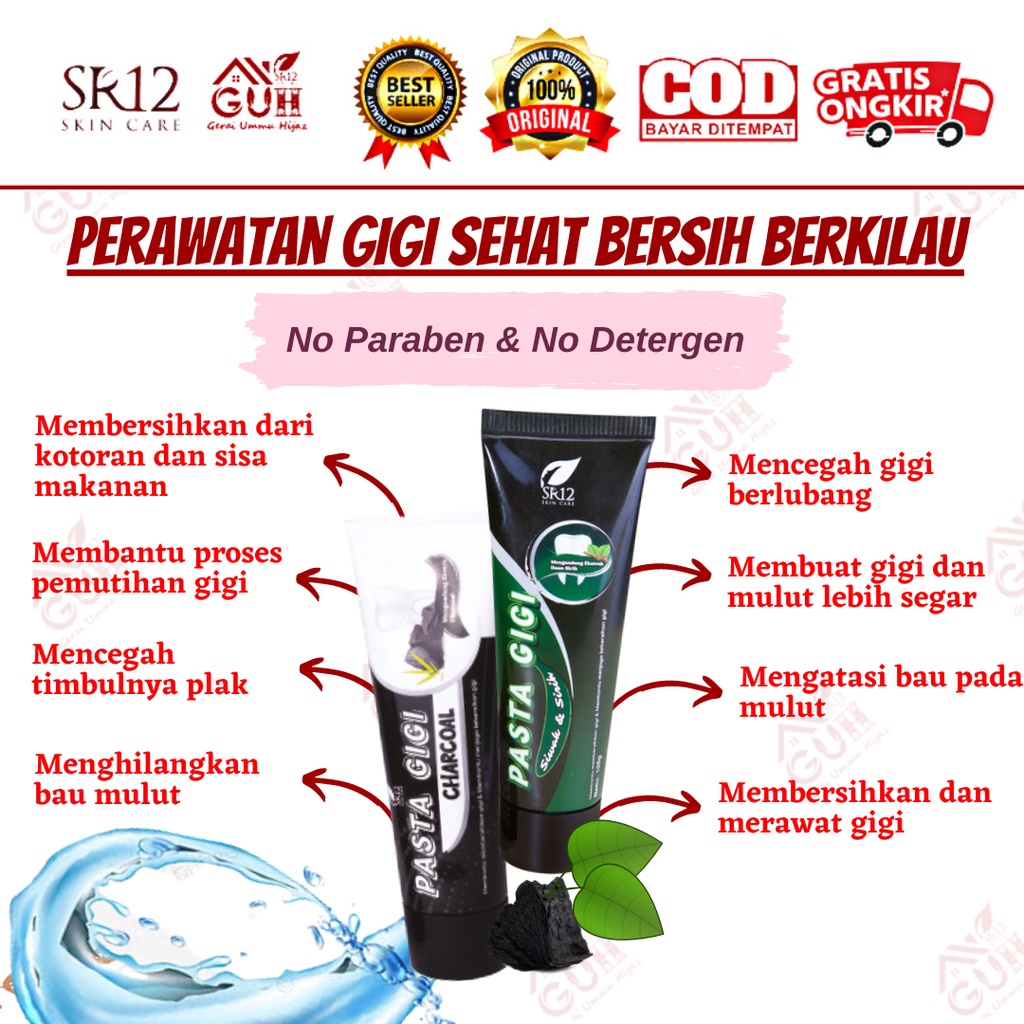 Jual PASTA GIGI HERBAL HALAL BPOM / PASTA GIGI SR12 PASTA GIGI CHARCOAL ...