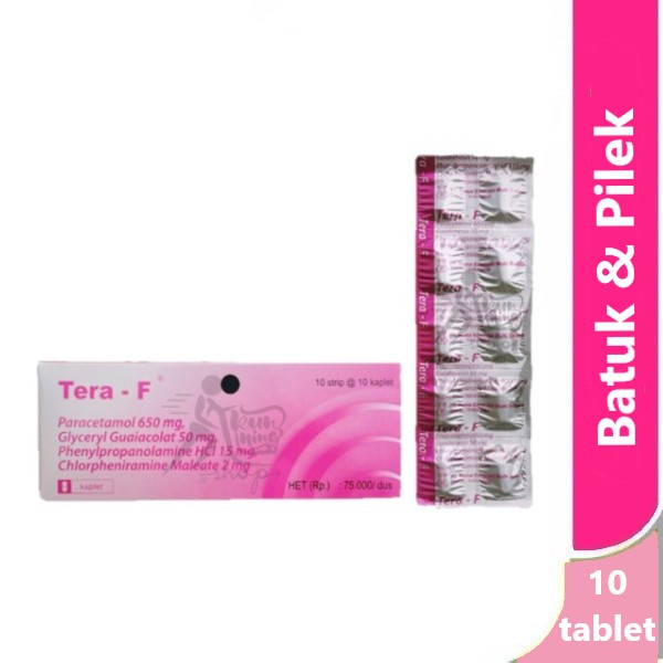 Jual Tera - F Strip @ 10 kaplet - obat demam, batuk, pilek | Shopee ...