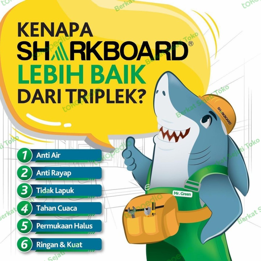 Jual PVC SHARKBOARD / SHARK BOARD SHEET Pengganti Plywood Triplek Anti ...