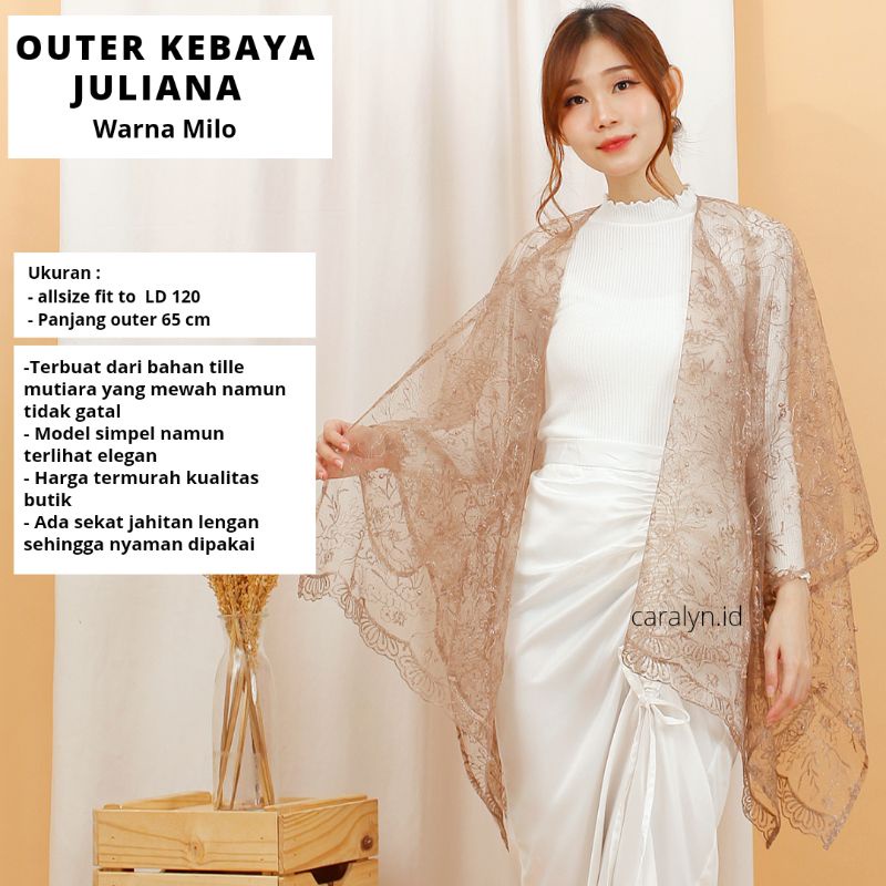 Jual OUTER KEBAYA JULIANA OUTER KEBAYA TILLE GLITER MUTIARA | Shopee ...