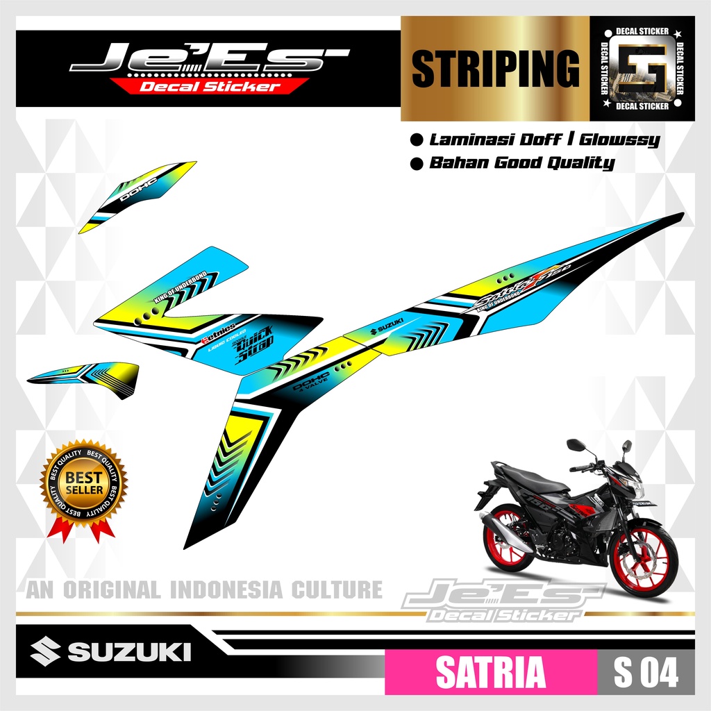 Jual Sticker Striping SATRIA F150 injeksi - Stiker Striping Variasi ...
