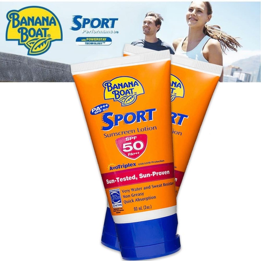 Jual timepubs BANANA BOAT SUNBLOCK SUNSCREEN LOTION SPORT SPF50 90ml ...