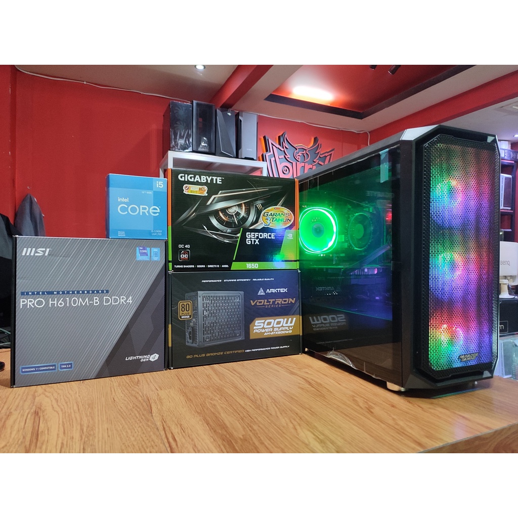 Jual PC GAMING i3 12100F VGA GTX 1650 4GB DDR6 RAM 16GB RGB NVME 256GB | Shopee Indonesia