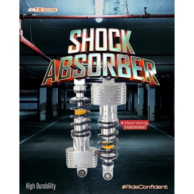 Jual shockbreaker belakang TK Racing 300mm Model red wing Modifikasi ...