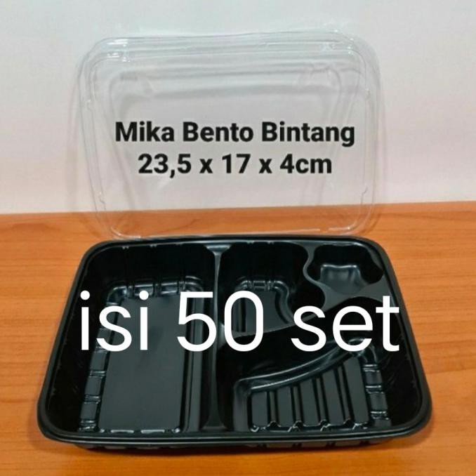 Jual BANTING HARGA MIKA BENTO BINTANG - TRAY BINTANG SKAT 4 - ISI 50 ...