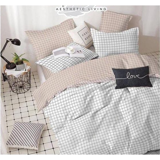 Jual Bed Cover katun Single Double Kasur Ukuran 90 100 120 140 160 180 ...