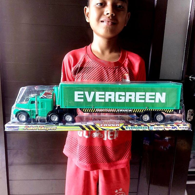 Jual Mainan Truk Kontainer Ekspedisi Petikemas A Panjang Besar Murah ...