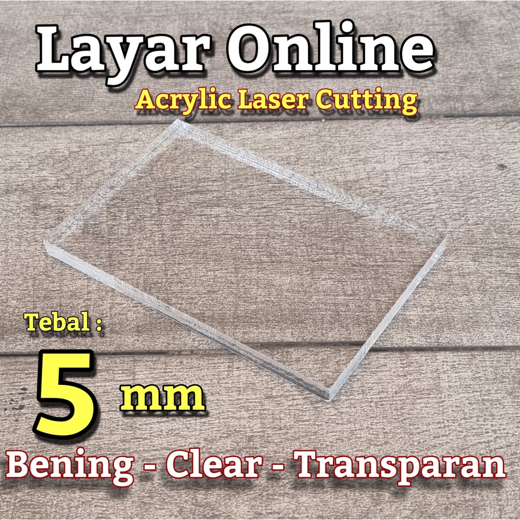 Jual Acrylic 5mm Bening Custom Bebas Potongan Akrilik 5 mm Kustom Laser Cutting | Shopee Indonesia