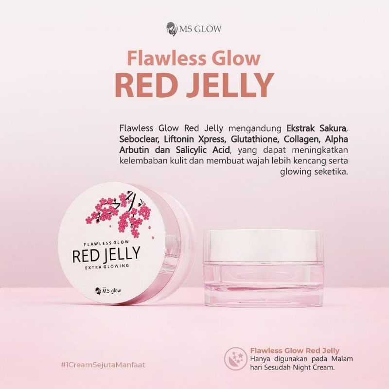 Jual MS GLOW RED JELLY | SLEEP MASK | Shopee Indonesia
