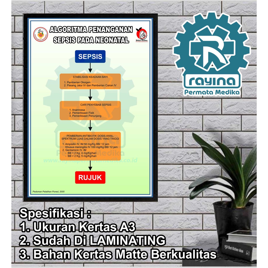 Jual Poster Algoritma Penanganan Sepsis Pada Neonatal | Shopee Indonesia