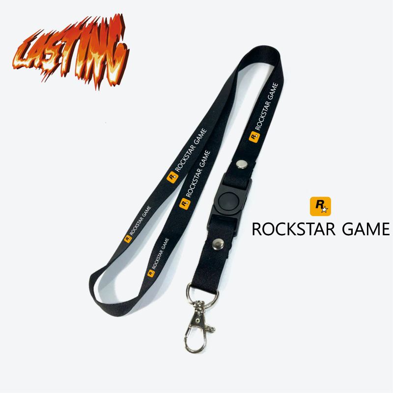 Jual Lanyard ROCKSTAR GAME tali lanyard GAME / FILM gantungan kunci ...
