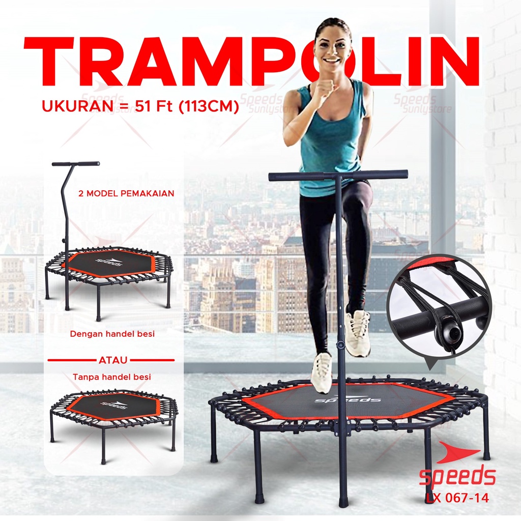 Jual SPEEDS Trampoline Anak Trampolin Anak Alat Lompat Besar 48" inch ...