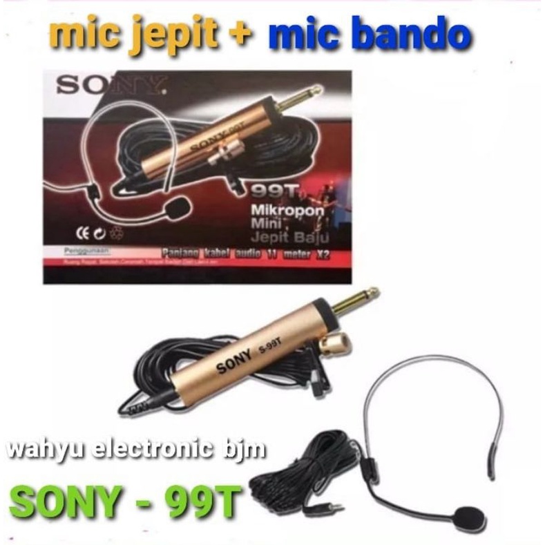 Jual SONY Mic Jepit dan Bando model : 99T #Ready stock langsung pesan ...