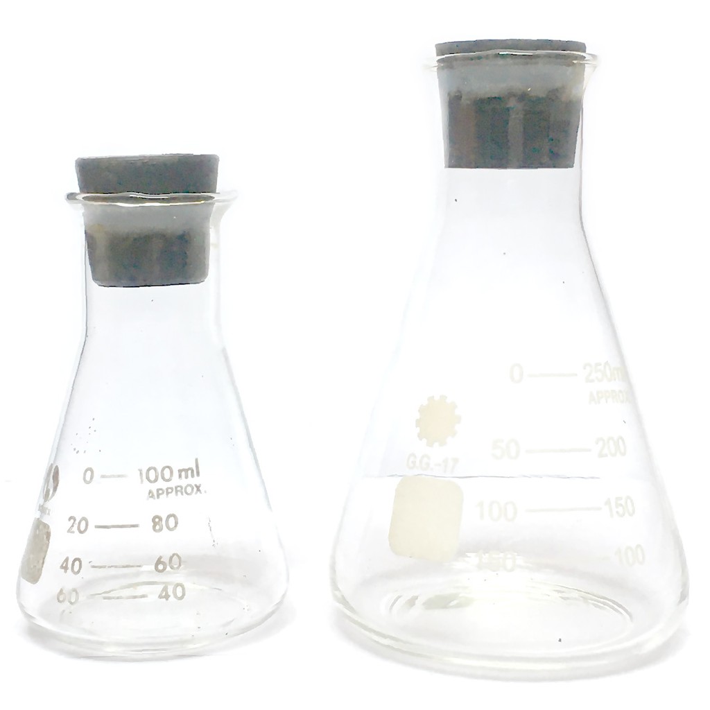 Jual Laboratory Glassware Merlenmeyer Lab Tabung Kaca Reaksi 100ml ...