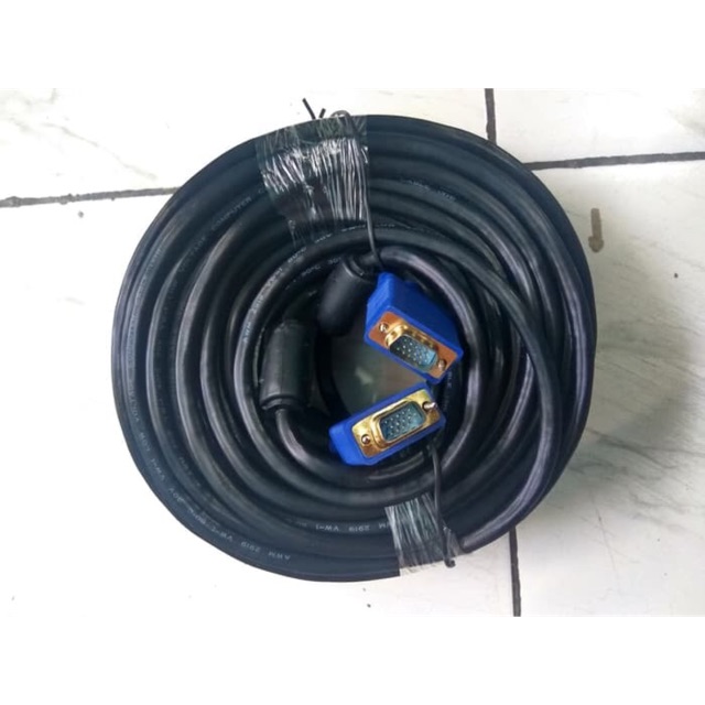 Jual Kabel Vga 30m high quality kabel vga to vga 30 meter gold plate | Shopee Indonesia