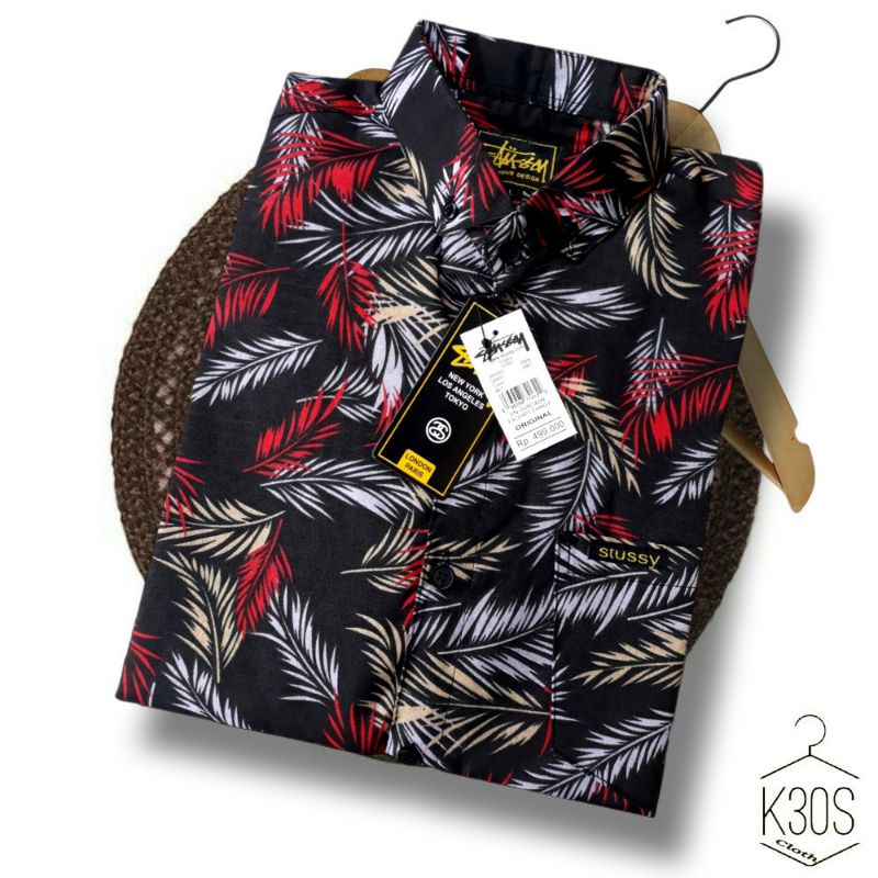 Jual Kemeja Motif Surfing Pantai Pria Lengan Pendek Baju Pantai Kotak ...