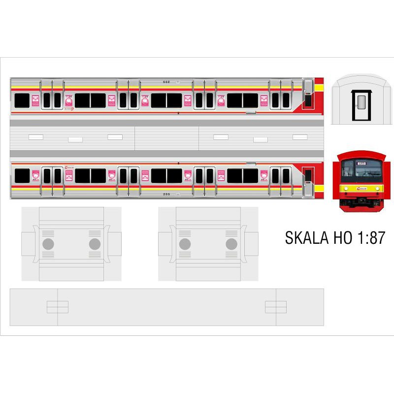 Jual Stiker Pola Kereta Api Listrik KRL JR 205 | Shopee Indonesia