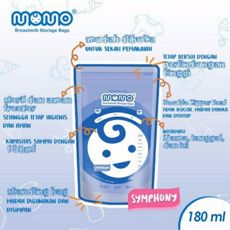 Jual Momo Symphony Kantong ASI 180 ml | Shopee Indonesia