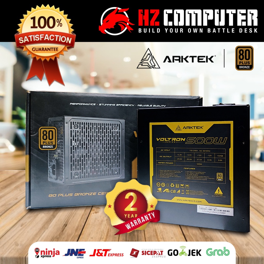 Jual PSU ARKTEK VOLTRON 80 Plus Bronze | 80+ | Power Supply | Shopee Indonesia