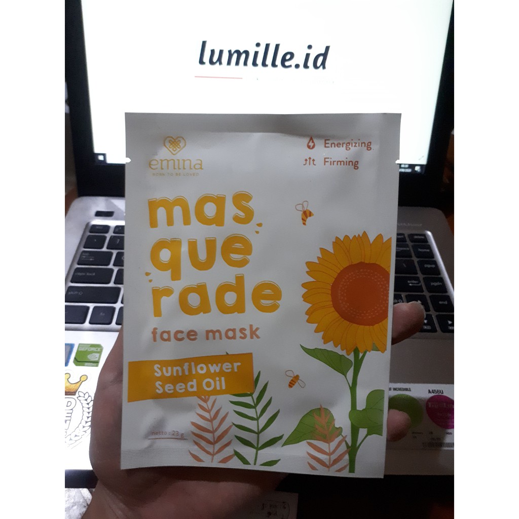 Jual EMINA Sheet Mask BRIGHT STUFF, MASQUERADE TEA TREE, POME, RICE ...