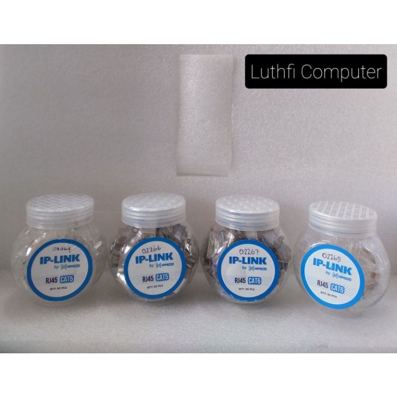 Jual RJ45 CAT5 & CAT6 IP-LINK Botol isi 50 besi dan plastik RJ45 Lan ...