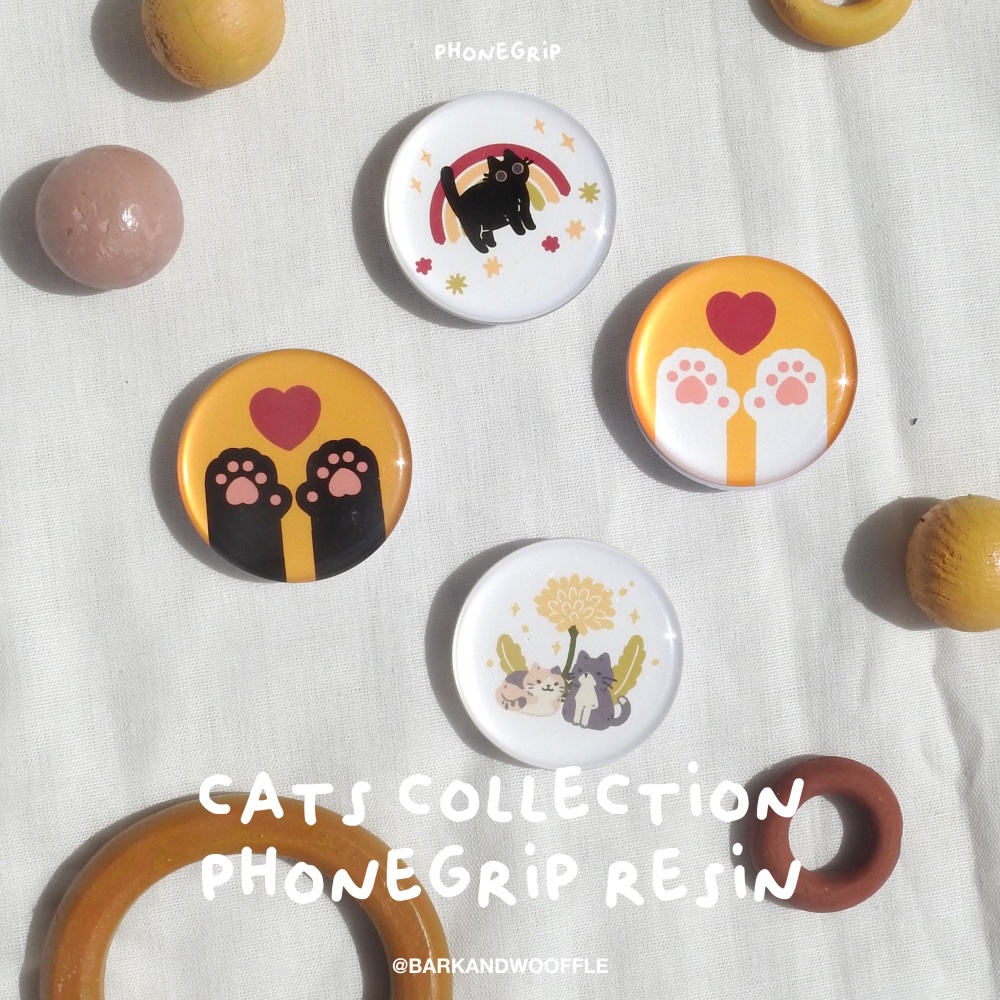 Jual BARK AND WOOFFLE Cats Resin Popsocket / Pop Socket / Griptok ...
