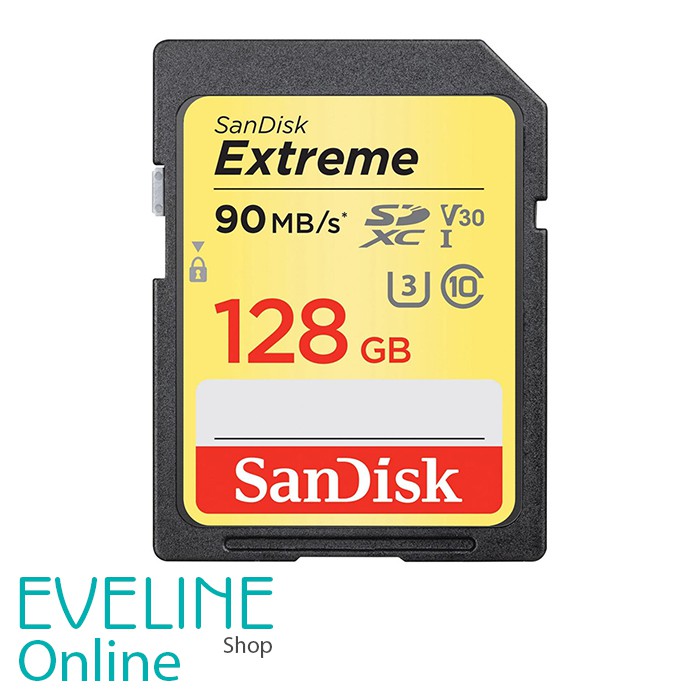 Jual SanDisk Extreme SDHC/XC Card UHS-I Class 10 V30 (90MB/s) 128GB ...