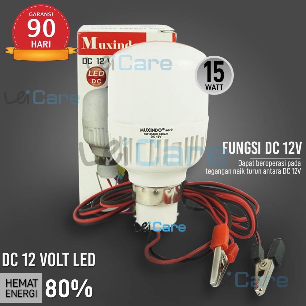 Jual Muxindo Lampu Bohlam LED AKI DC12V 15 Watt (Setara Lampu Pijar 75 Watt) Hemat Energi 80% ...
