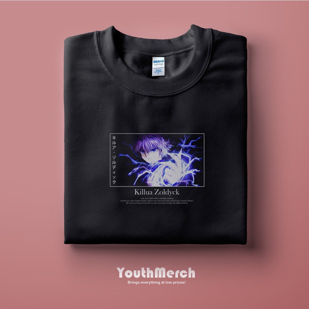 Jual Kaos Anime Hunter X Hunter Killua Zoldyck - Anime Merch | Unisex ...
