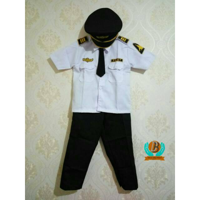Jual Baju anak profesi pilot / kostum pilot anak lengkap dengan atribut ...