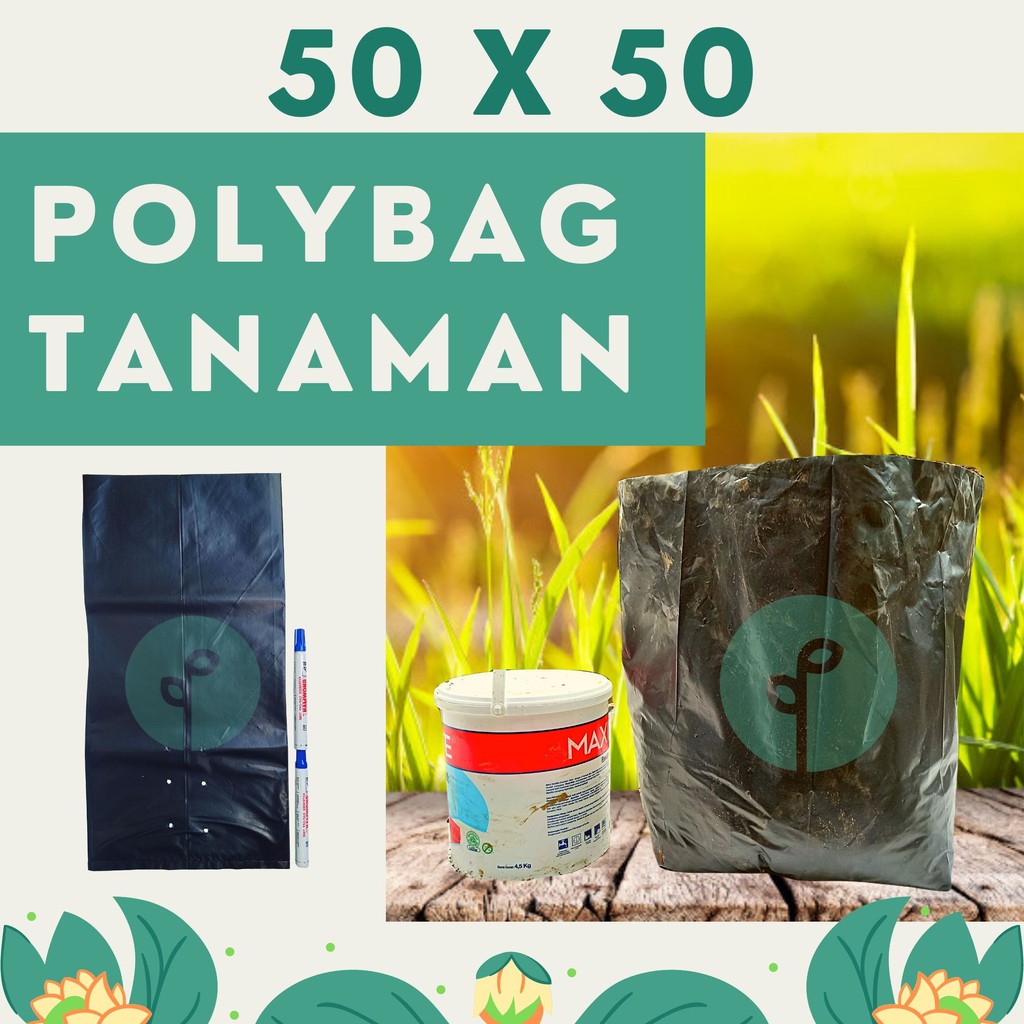 Jual Polybag Tanaman 50x50 Jumbo Tebal Awet Plastik Polibag Besar 50 x ...