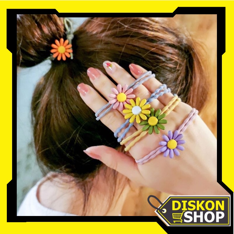 Jual Diskon Shop - F5103 (1 PC) Karet Rambut Motif Bunga Daisy / Karet ...