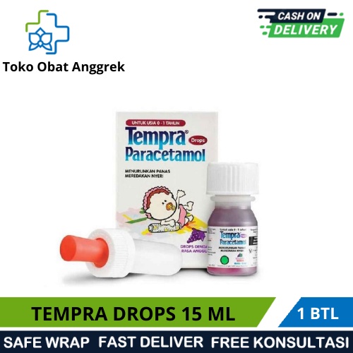 Jual TEMPRA DROPS RASA ANGGUR 15 ML/MENURUNKAN DEMAM/PUSING/MERIANG ...