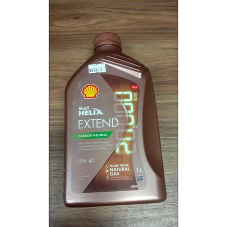 Jual Oli Shell Helix Extend 0w-40 Carbon Neutral 20.000 KM 1L | Shopee ...