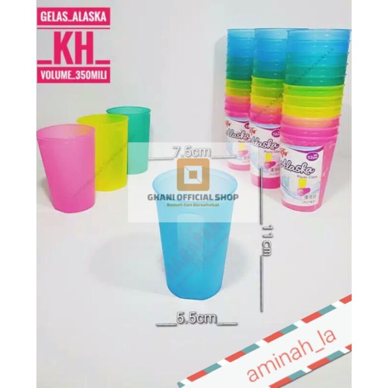 Jual ( G.O.S ) Gelas Pelasti KH/Gelas Air Minum/Gelas Pelastik Warna ...