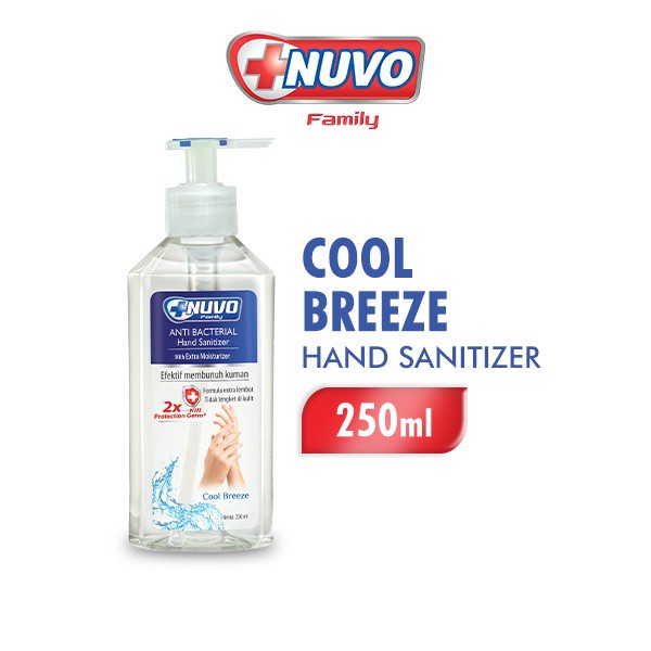 Jual Nuvo Hand Sanitizer Biru Cool Breeze Botol 250 ml | Shopee Indonesia