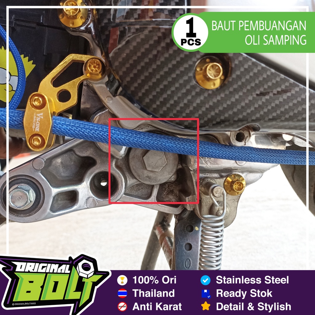 Jual Probolt Baut Pembuangan Filter Oli Samping Honda Scoopy Beat Vario ...