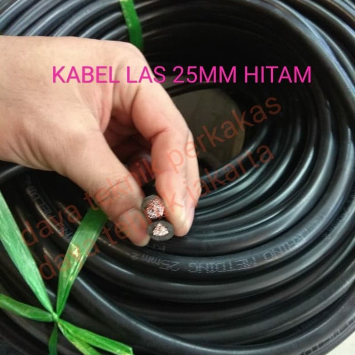 Jual kabel las 25mm hitam 1 rol 100 meter - welding cable 25mm | Shopee ...