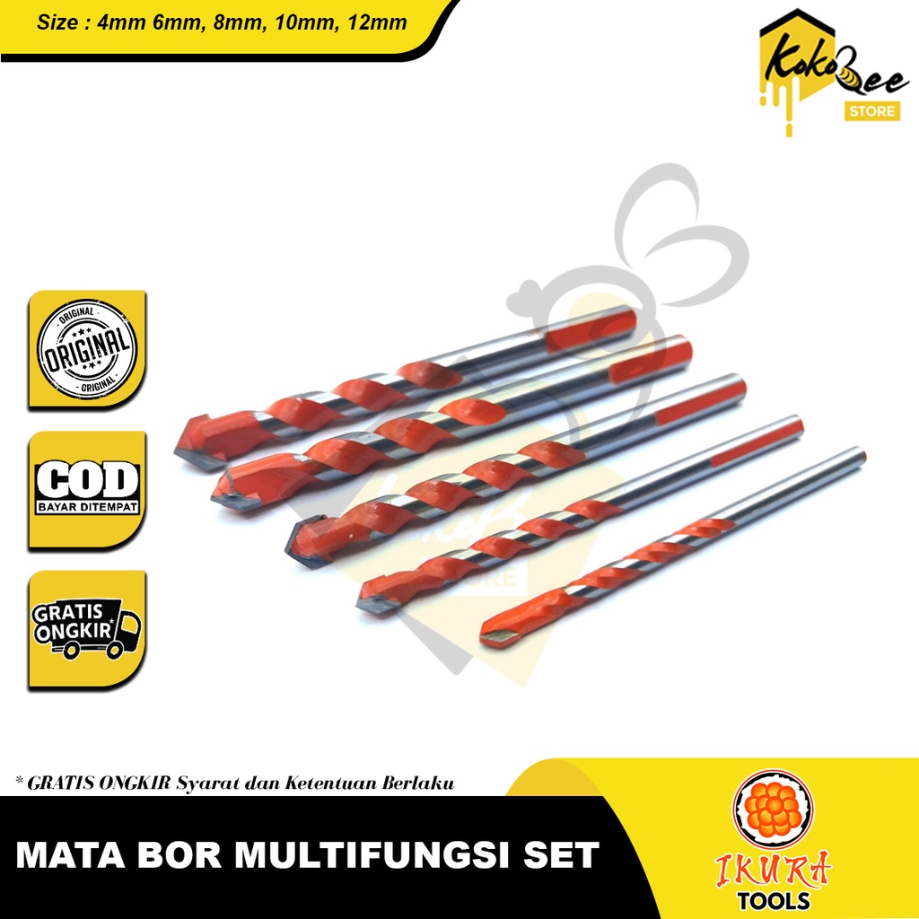 Jual IKURA TOOLS Mata Bor Besi Baja Kaca Keramik Marmer Beton Tembok ...