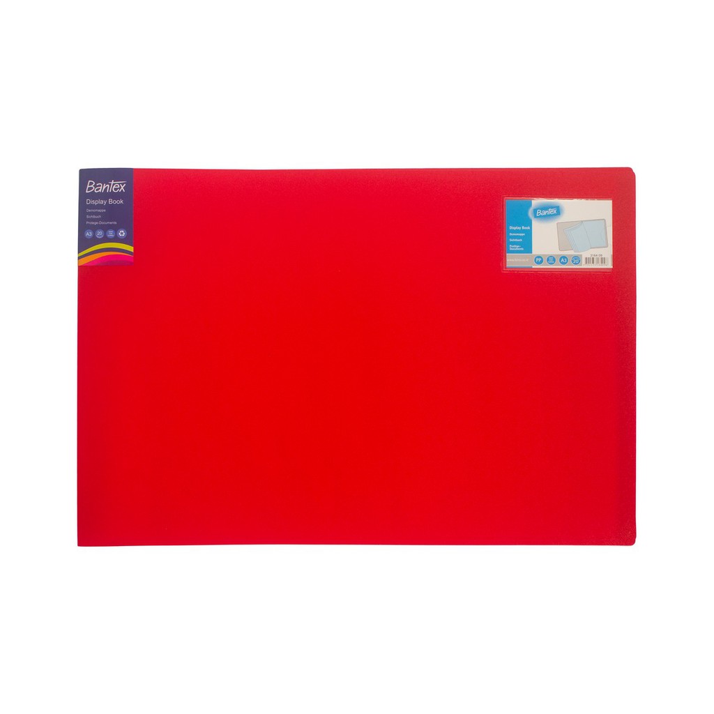 Jual Bantex Display Book A3 landscape (20 pockets) Red #3164 09 ...