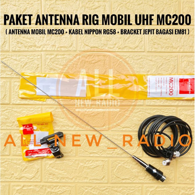 Jual PAKET ANTENA RIG MOBIL UHF DIAMOND MC200 PLUS KABEL BRAKET TALANG ...