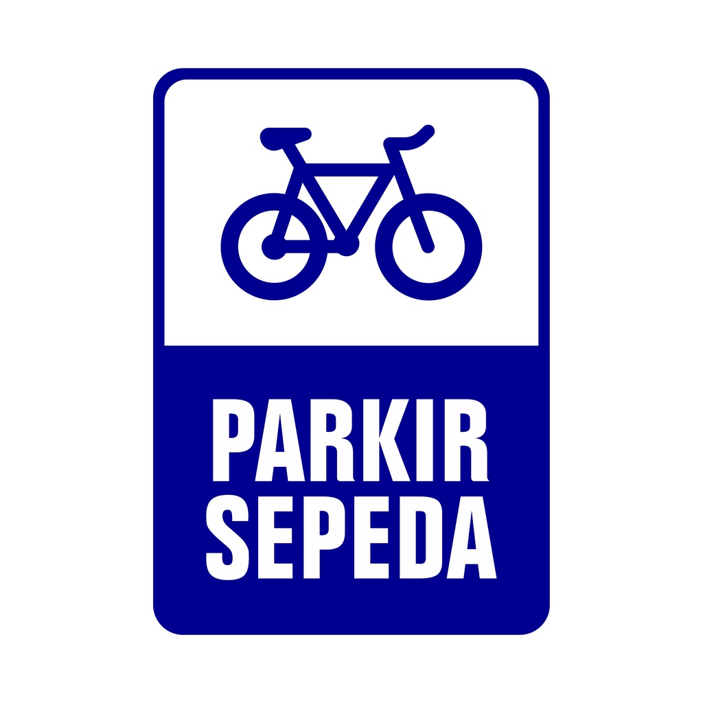 Jual Rambu Parkir Sepeda 35cm x 50cm Plat Alumunium | Shopee Indonesia