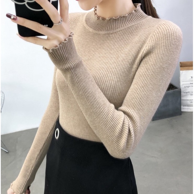 Jual AJW Inner Rajut Kriwil Premium Lengan Panjang RD | Atasan Turtleneck Kriwil Premium Bahan ...