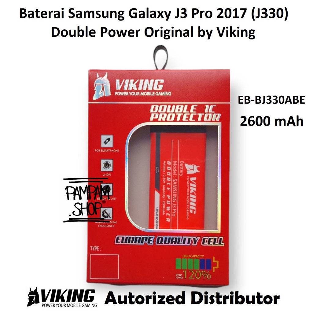 Jual Baterai VIKING Double Power Original Samsung Galaxy J3 PRO 2017 ...