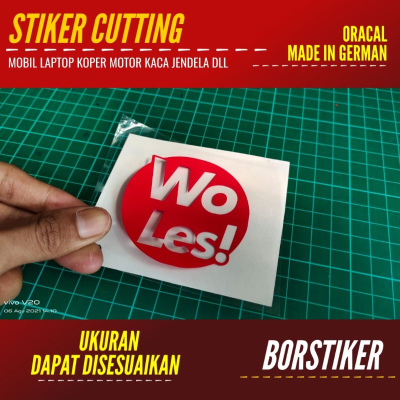Jual STIKER WOLES | STICKER CUTTING BAHAN ORACAL CUSTOM LOGO DLL ...