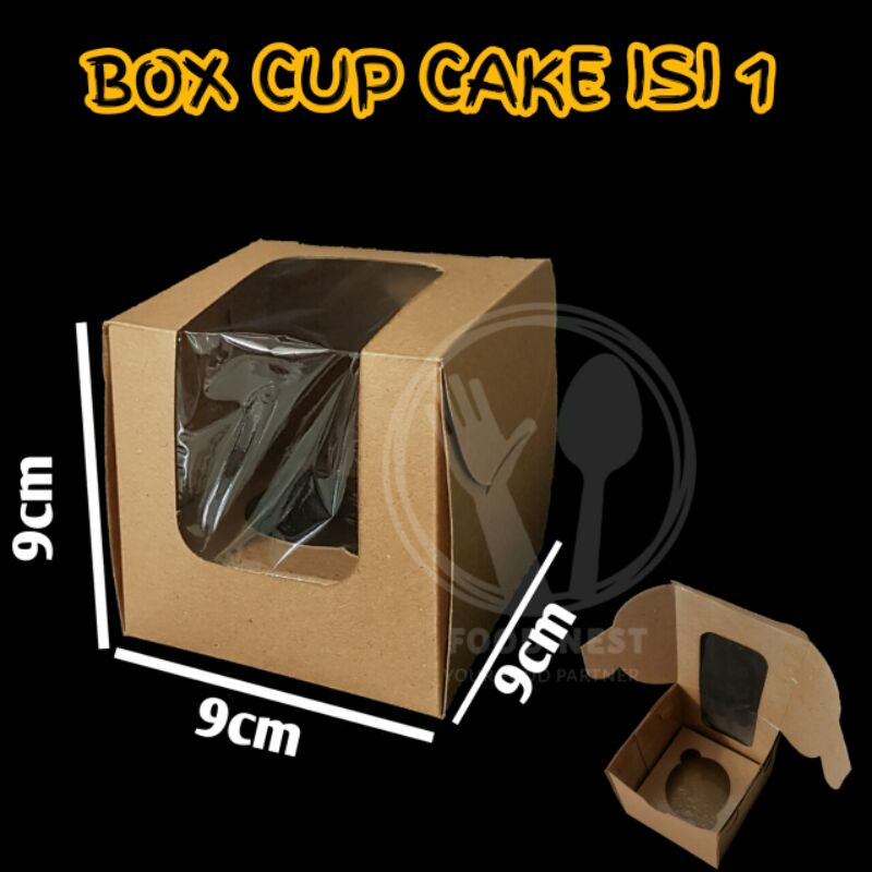 Jual [Isi 20] KOTAK CUPCAKE BOX MUFFIN PUDDING PIE DOS KRAFT COKLAT ...