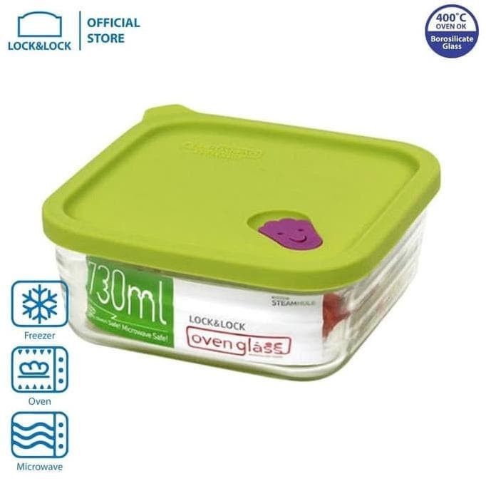 Jual Wadah Kaca Lock & Lock Wave Oven Glass Steamhole 730ML (LLG165 ...