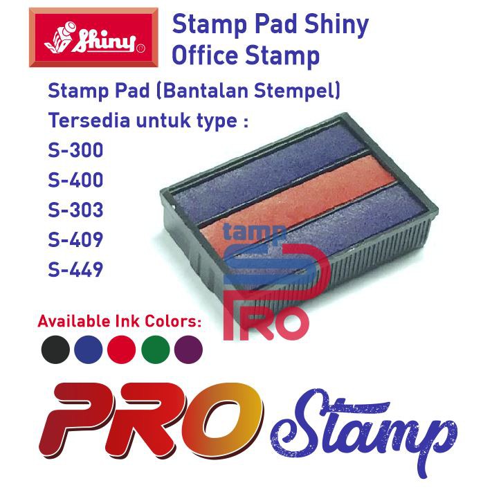 Jual Replacement Ink Pad Shiny / S-303, S-300, S-400, S-409, S-449 ...