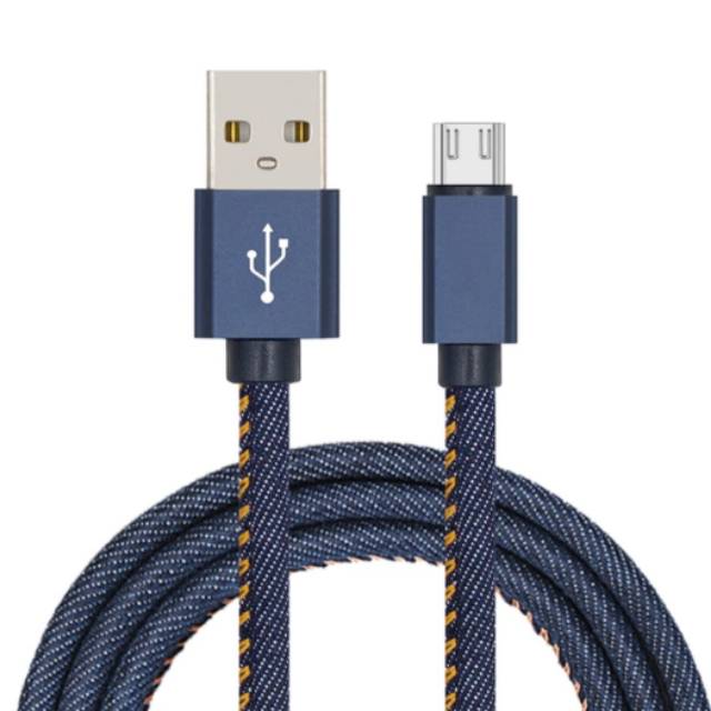 Jual Kabel Fast Charging Jeans Skin Ready Micro USB, Type C, iPhone ...